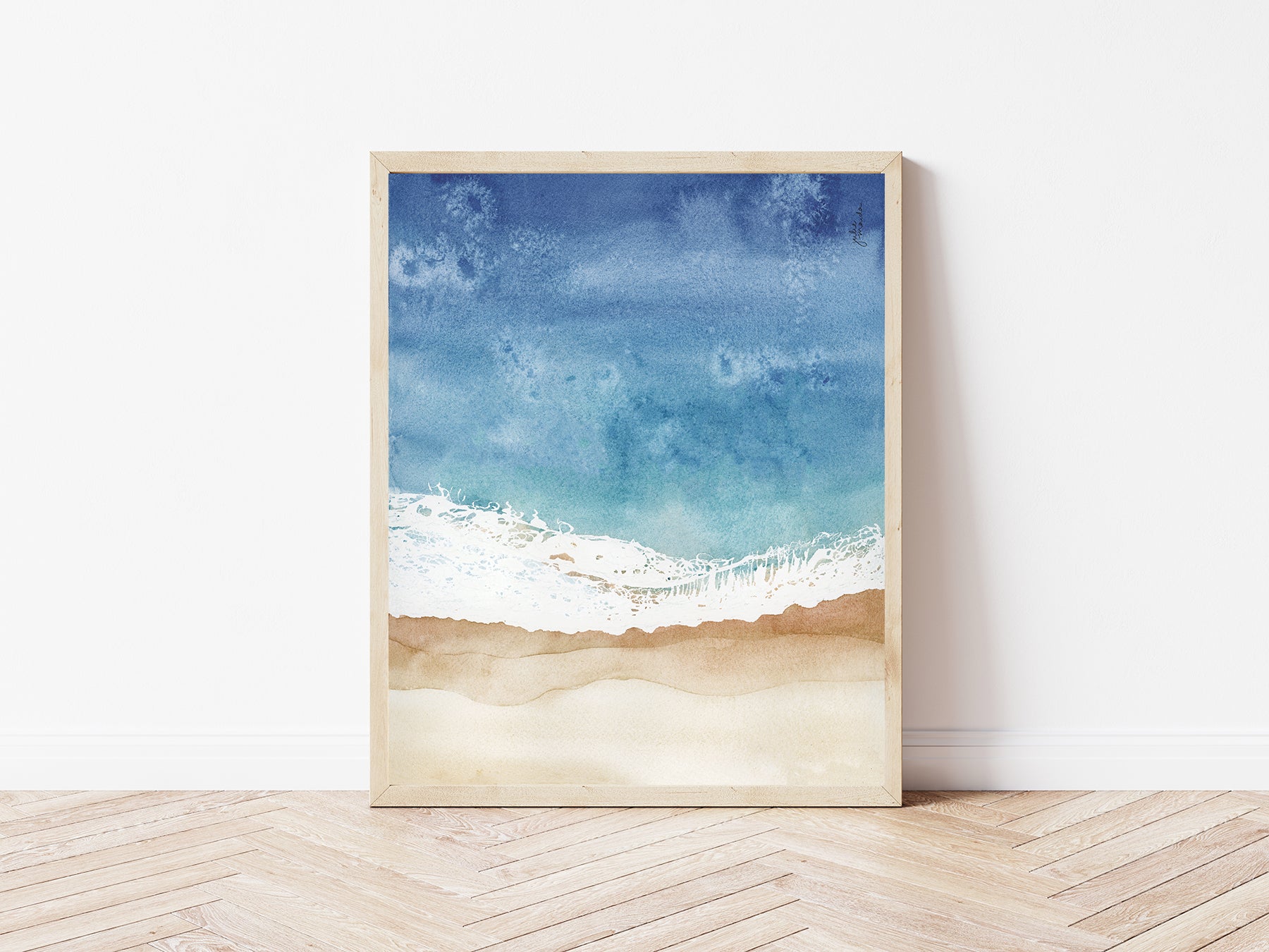 Ocean Wake - Original Watercolor Coastal Wall Art – The Creative Garden ...
